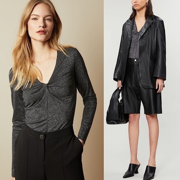 Ted Baker | Tops | Nwt Ted Baker 7s Metallic Sparkle Knit Long Sleeve ...